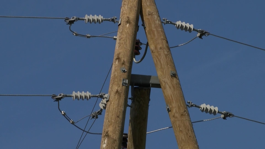 large electric pole wires Stock Footage Video (100% Royalty-free ...