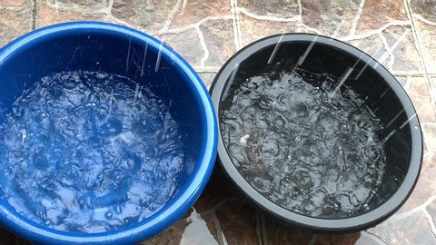 Water Dripping Into Bucket Drops Water Stock Footage Video (100% ...