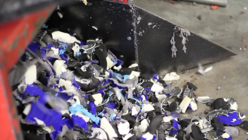 Shredded Plastic Being Thrown Out Stock Footage Video (100% Royalty ...
