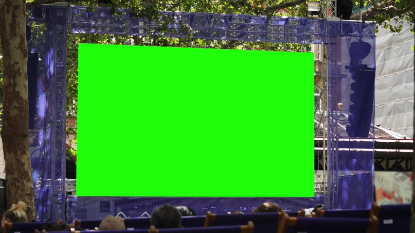 big green screen display cinema outdoors Stock Footage Video (100% ...