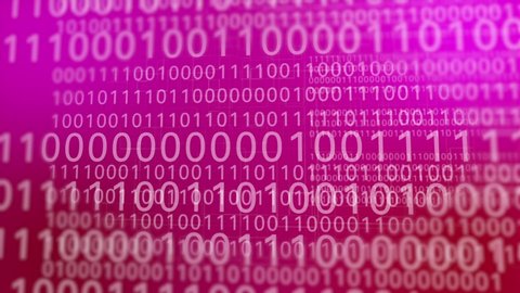 Pink Bright Electric Binary Code Stock Footage Video (100% Royalty-free ...