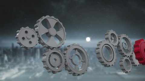 Digital Animation Cogs Wheels Turning Stock Footage Video (100% Royalty ...