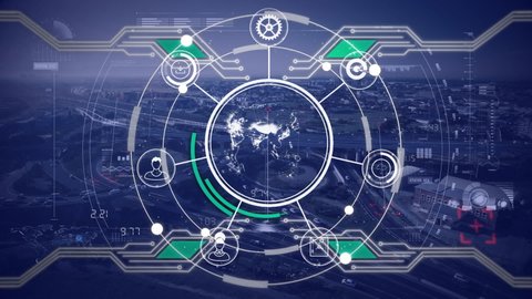 Hand Man Control Airviation Nevigate Screen Stock Photo 1240038181 ...