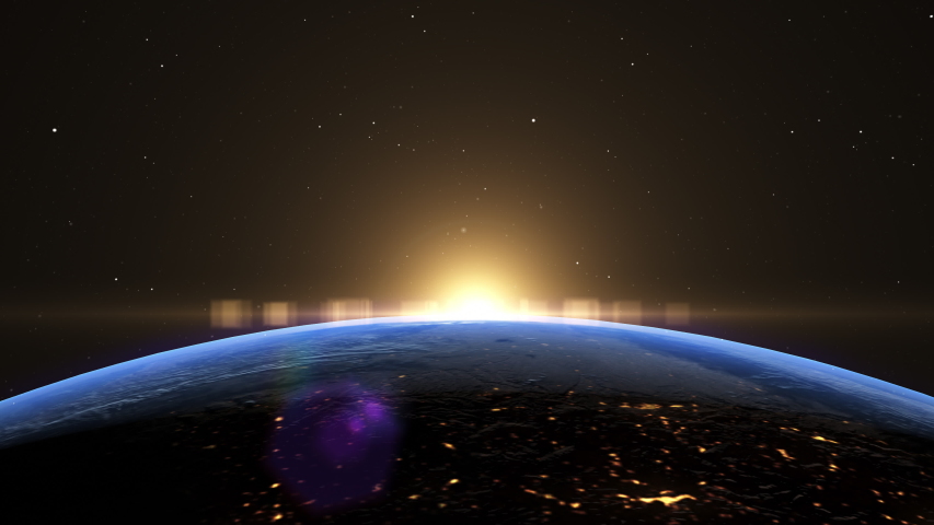 Sun Rising from Behind the Stock Footage Video (100% Royalty-free ...