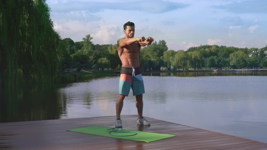 Tan Full Body Muscular Shirtless Men Stock Video Footage - 4K and HD ...