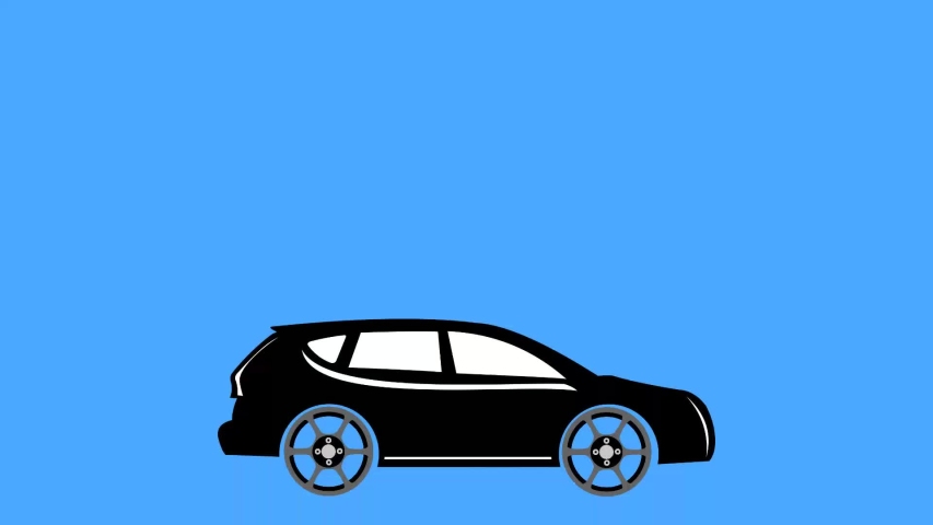 Animated Walking Car and Clouds Stock Footage Video (100% Royalty-free ...