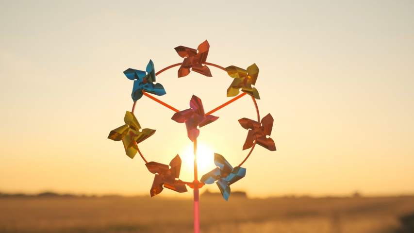 children's turntable sunset toy Stock Footage Video (100% Royalty-free ...