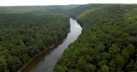 Appalachian Mountains Forest River On Summer Stock Footage Video (100% ...