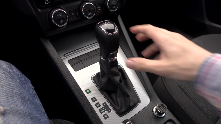 man shifting dsg gear close hand Stock Footage Video (100% Royalty-free ...