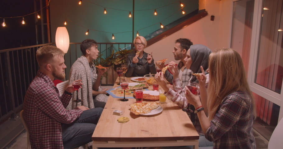 Sitting Dinner Table Handsome Young Man Stock Footage Video (100% ...