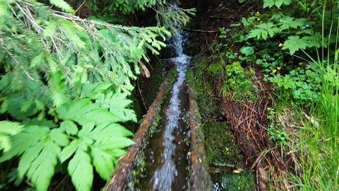 Fresh Running Water Natural Spring Bright Stock Footage Video (100% ...