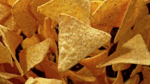 Mexican Corn Chips Closeup Wiring Camera Stock Footage Video (100% ...