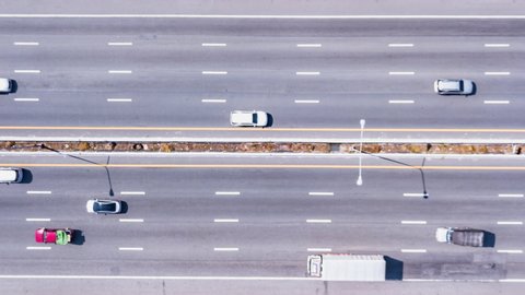 Top View Expressway Motorway Highway Stock Footage Video (100% Royalty ...