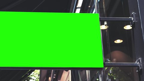 Billboard Green Screen Night Building Offices Stock Footage Video (100% ...