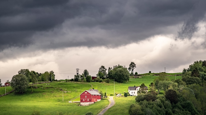 Storm Clouds over the Farmhouse image - Free stock photo - Public ...