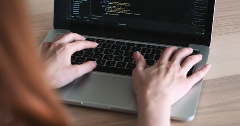 Closeup Coding On Screen Man Hands Stock Footage Video (100% Royalty ...