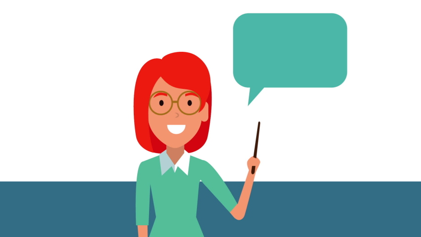 Young Teacher Female with Speech Stock Footage Video (100% Royalty-free ...