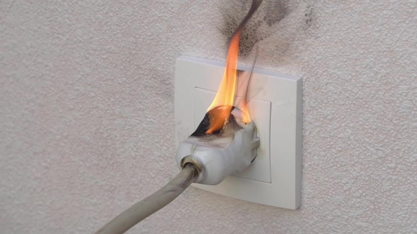 electric socket burns open flame room Stock Footage Video (100% Royalty ...
