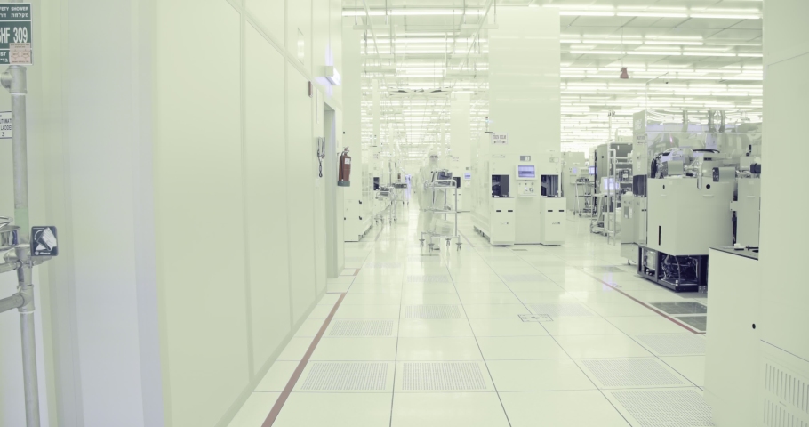 Clean Room Manufacturing of Silicon Stock Footage Video (100% Royalty ...