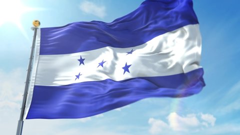 Honduras Flag Waving Looping Animation Stock Footage Video (100% ...