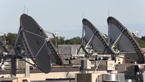 Very Large Satelite Dishes Telescope Arraychina Stock Footage Video ...