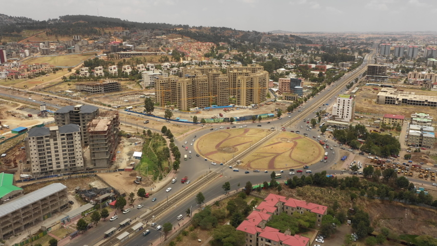 Addis Ababa Ethiopia March 2019 Drone Stock Footage Video (100% Royalty ...