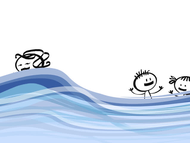 wave cartoon animation loop Stock Footage Video (100% Royalty-free ...