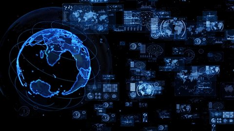 Earth Globe Hud Ui Gui Style Stock Vector (Royalty Free) 1563887743 ...