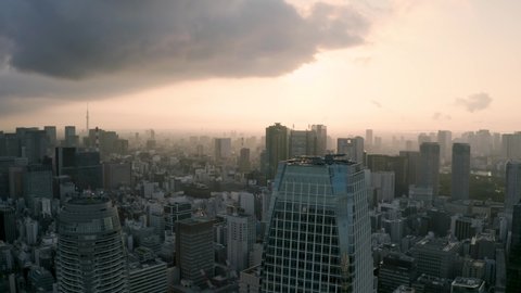 Tokyo Japan Circa2018 Flying Over Tokyo Stock Footage Video (100% ...