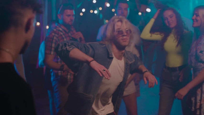 cool party dancer blonde boy dancing Stock Footage Video (100% Royalty ...