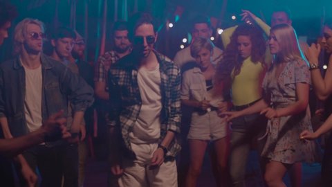 cool party dancer blonde boy dancing Stock Footage Video (100% Royalty ...