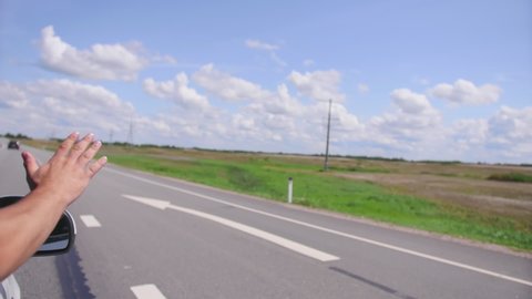 Man Puts His Hand Out Car Stock Footage Video (100% Royalty-free ...