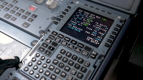 Hand Pilot Inputs Flight Parameters Preparing Stock Footage Video (100% ...