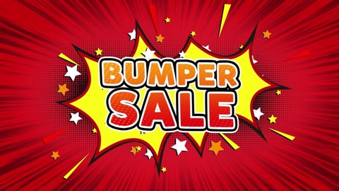 Bumper Sale Text Pop Art Style Stock Footage Video (100% Royalty-free ...