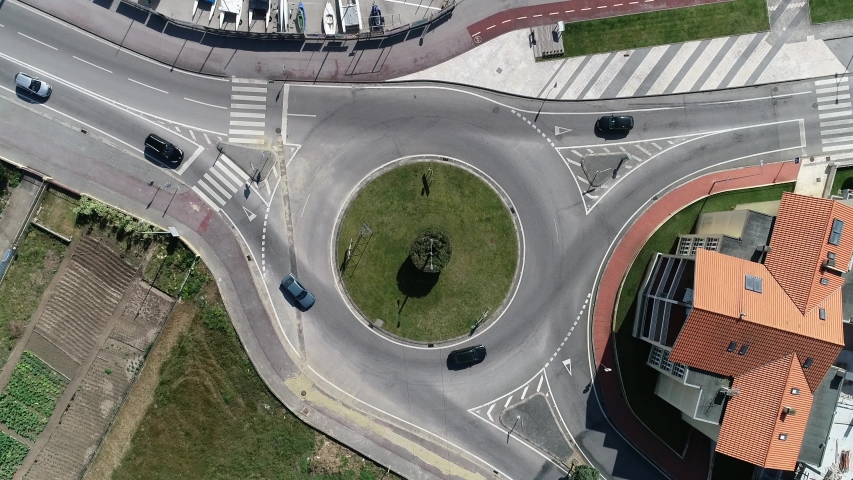 aerial view roundabout day time Stock Footage Video (100% Royalty-free ...