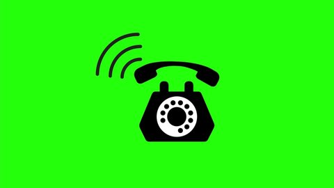 4k Telephone Ringing Animation On Green Stock Footage Video (100% ...