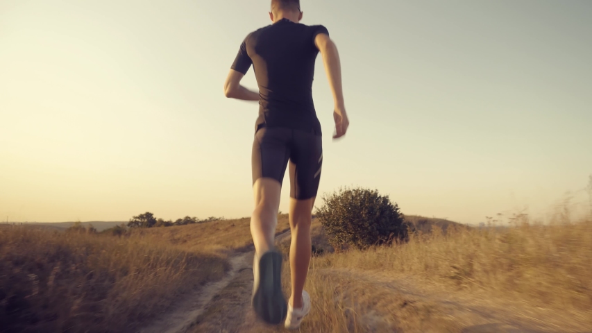 Running Man in Uphill at 스톡 동영상 비디오(100% 로열티 프리) 1036097576 | Shutterstock