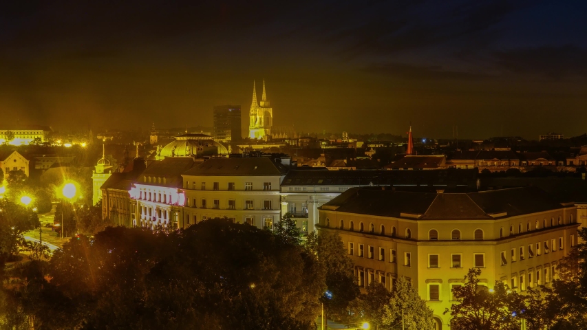 Night Cityscape in Zagreb, Croatia image - Free stock photo - Public ...
