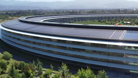 Apple Park Way Cupertinocalifornia 05192019 Aerial Stock Footage Video ...