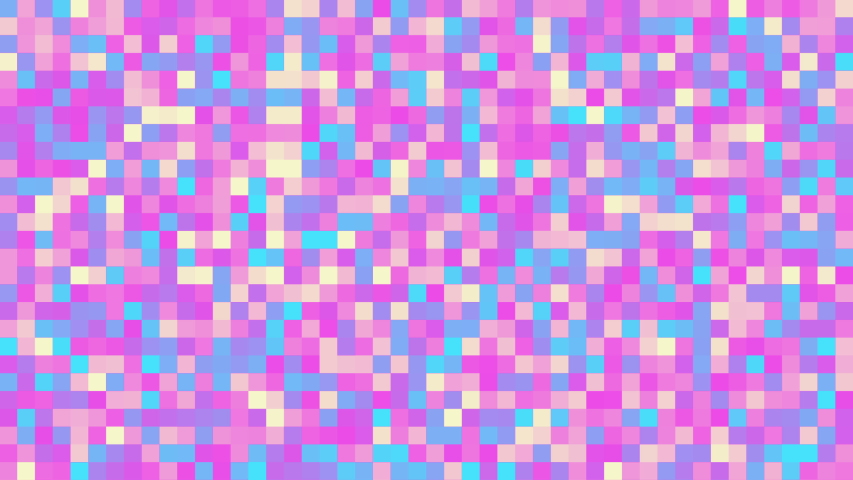 Cartoon Pink Background Pixel Iridescent Stock Footage Video (100% ...