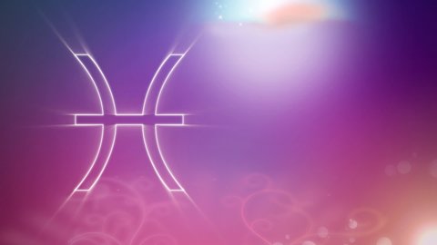 Animation White Outline Pisces Zodiac Sign Stock Footage Video (100% ...