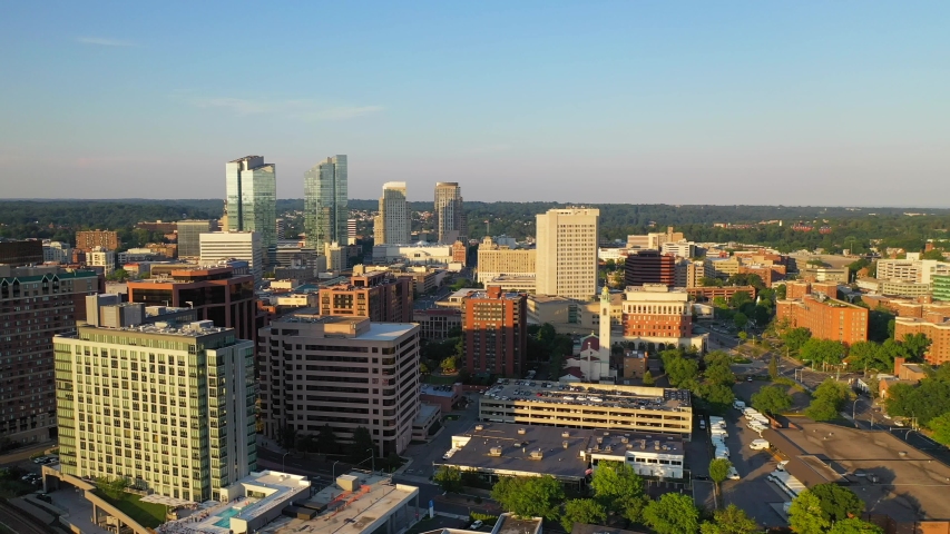 Aerial View of Downtown White Stock Footage Video (100% Royalty-free ...