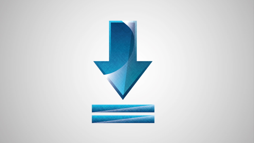 animated arrow pointing down iconsymbol white Stock Footage Video (100% ...