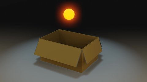 4k Open Cardboard Box Sunrise Cardboard Stock Footage Video (100% ...