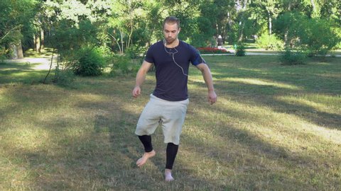 older man running towards camera slow Stock Footage Video (100% Royalty ...