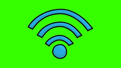 Wifi Animated Icon On Green Screen Stock Footage Video (100% Royalty ...