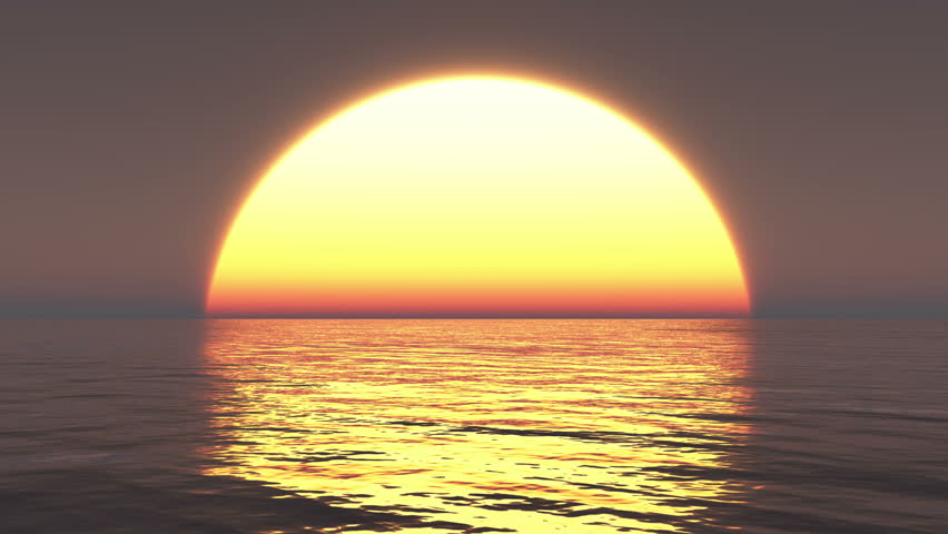 animated sunset over ocean Stock Footage Video (100% Royalty-free ...