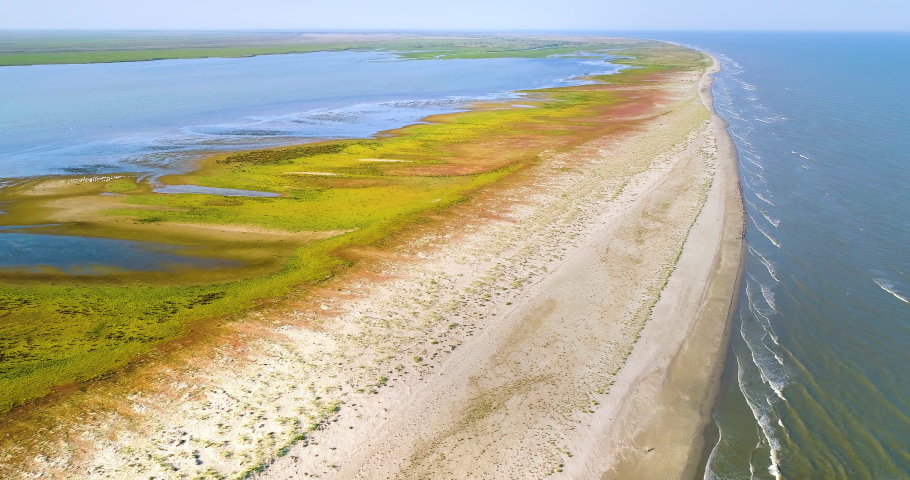 Aerial View of Sacalin Peninsula Stock Footage Video (100% Royalty-free ...