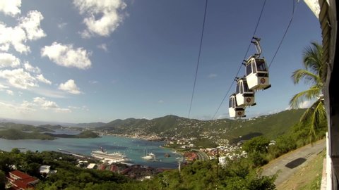 Caribbean St Thomas Usvi Cable Car Stock Photo (Edit Now) 608617502