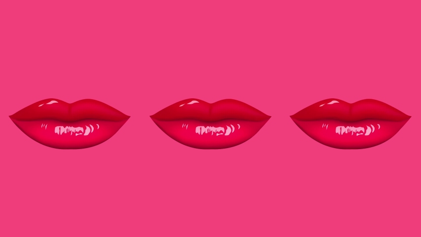 red lips dancing row Stock Footage Video (100% Royalty-free) 1036449707 ...